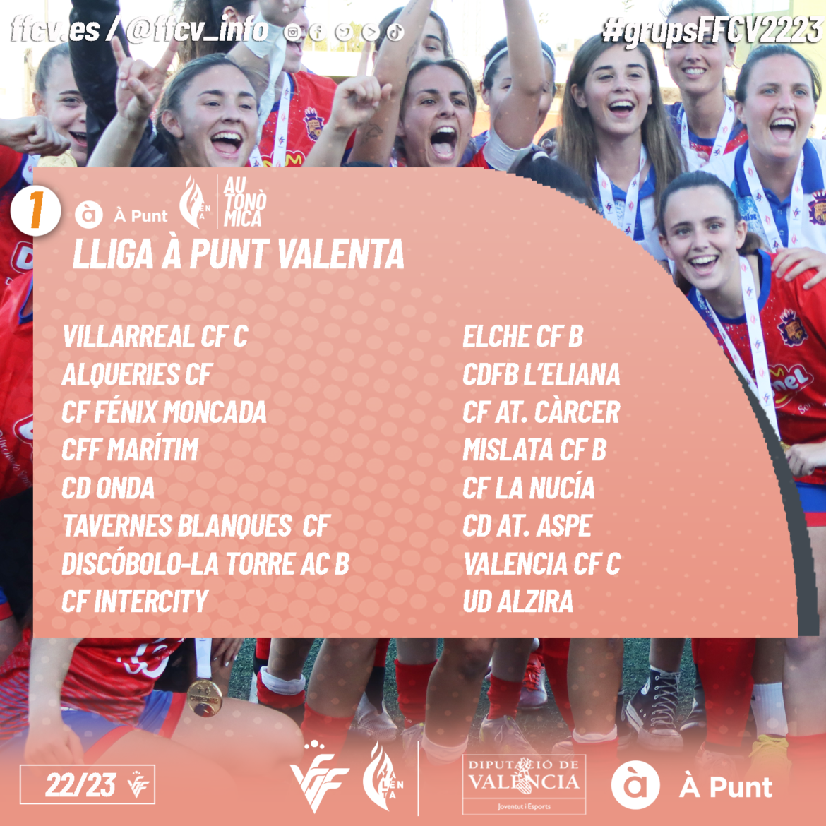 Este el calendario de la Lliga À Punt Valenta para la temporada 2022 ...
