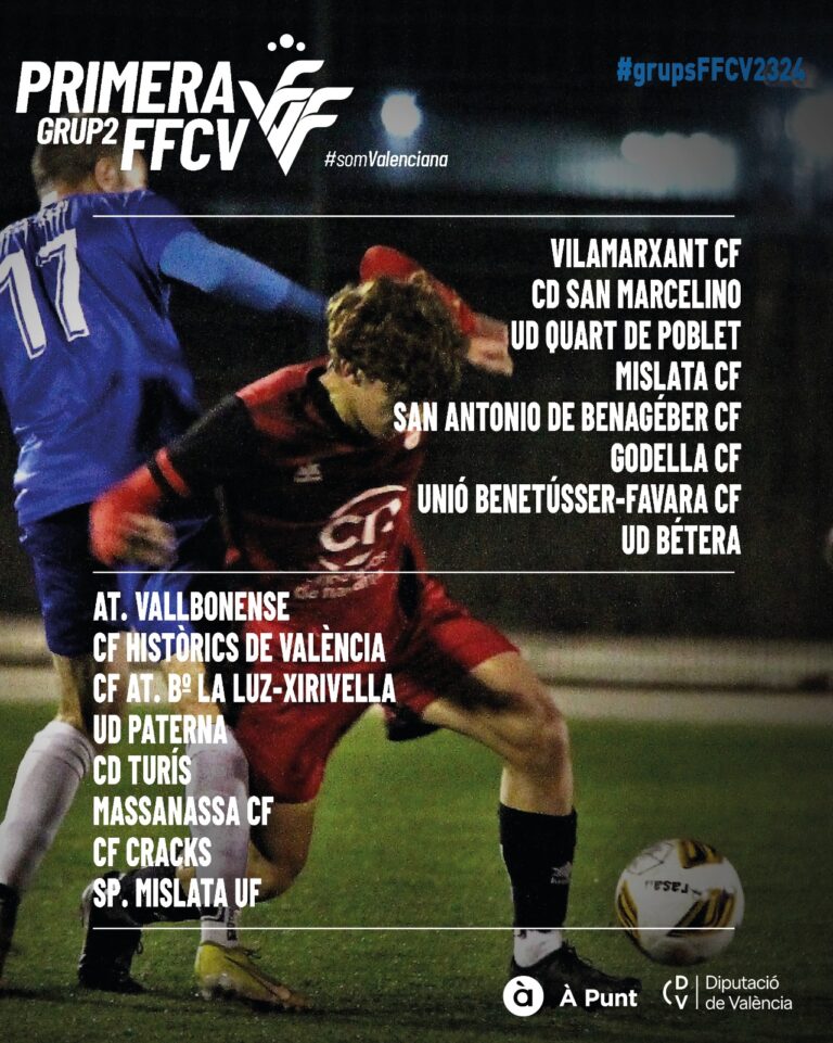 Estos son los cuatro grupos de la Primera FFCV para la temporada 2023/ ...