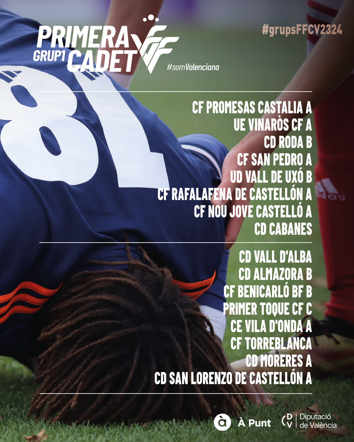 Estos son los grupos y calendarios de Primera Regional Cadet de la temporada 23/24 – FFCV